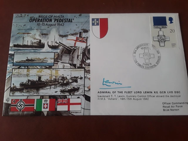 OPERATION 'PEDESTAL' SIEGE Of Malta 1942 Signed Admiral/Fleet Lord ...