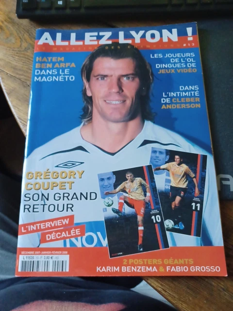 MAGAZINE ALLEZ LYON ! 2008 Poster Geant Karim Benzema EUR 2,00 ...