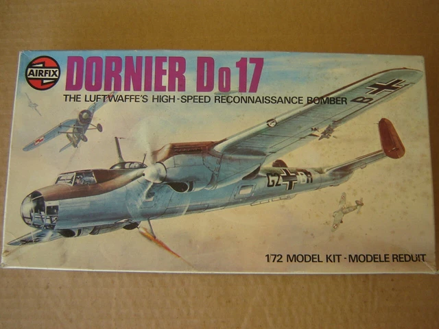VINTAGE AIRFIX 1/72 Dornier Do 17 Battle of Britain Recon Bomber boxed ...
