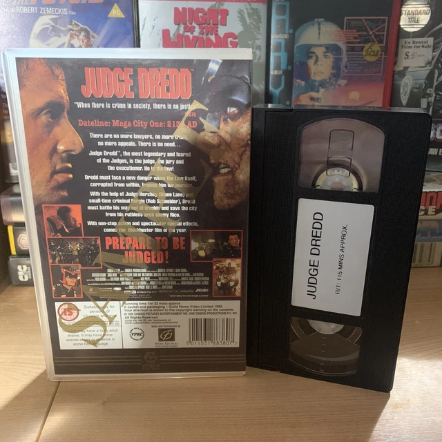 JUDGE DREDD STALLONE TIMECODED PROMO VHS RENTAL BIG BOX L2 £10.00 ...