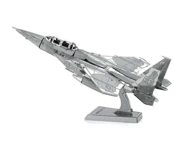 METAL MODEL AIRCRAFT F-15 Eagle Plane Jet 3D Laser Cut Sheet Metal DIY ...