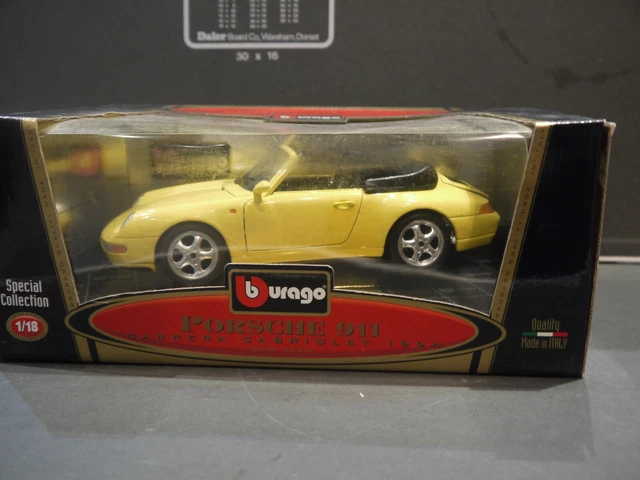 Burago Silver Porsche 911 Carrera Cabriolet 1994 3090 NIB , 55% OFF