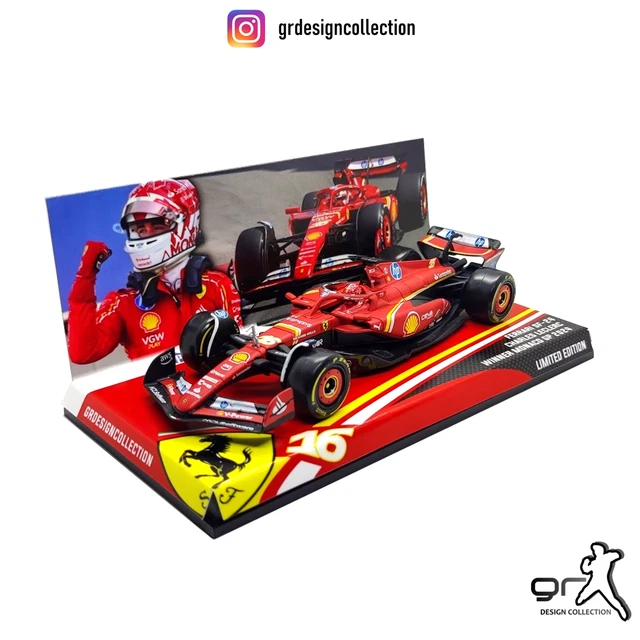 CHARLES LECLERC - Ferrari SF-24 - Winner F1 Monaco GP 2024 / Burago / 1 ...