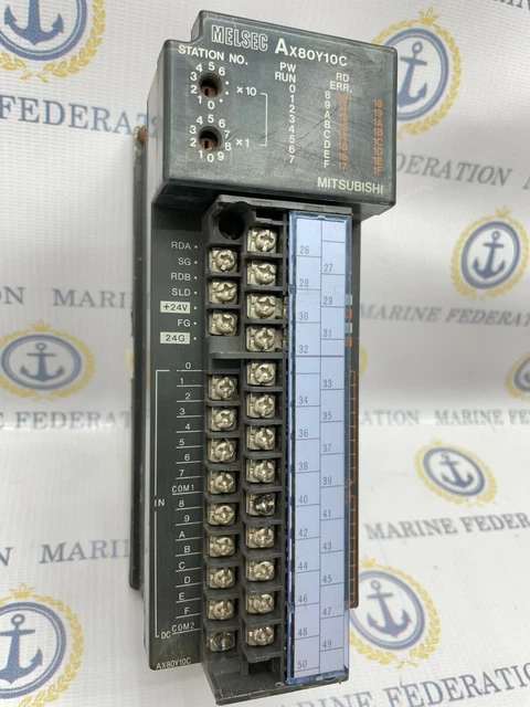 MITSUBISHI ELECTRIC AX80Y10C PLC Input Output Unit Melsec A6DIN1C Prog ...