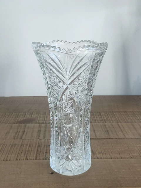 ANCIEN VASE EN Cristal - Taillé Main - 21 cm EUR 15,00 - PicClick FR