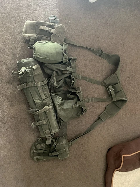 BRITISH ARMY 58 Pattern Webbing First Second Issue Set 1959-64 £100.00 ...