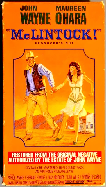MCLINTOCK (VHS, 1993)(WESTERN) John Wayne, Maureen O'hara, Patrick ...