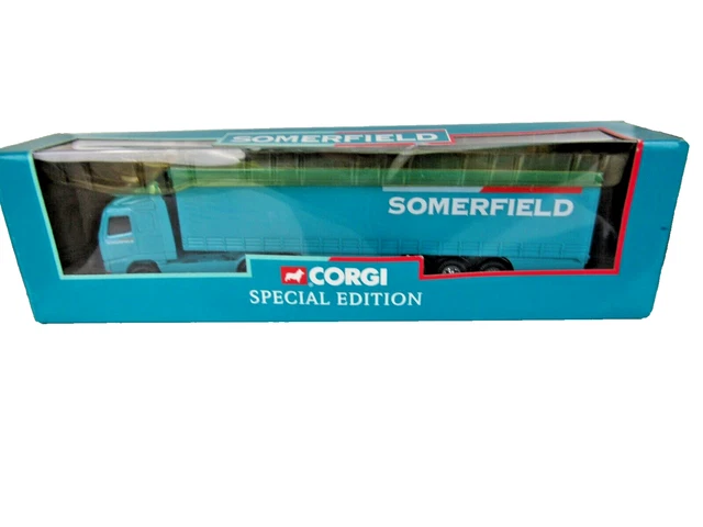CORGI SUPERHAULERS SOMERFIELD Volvo Fh12 Curtainside Truck Model 59540 ...