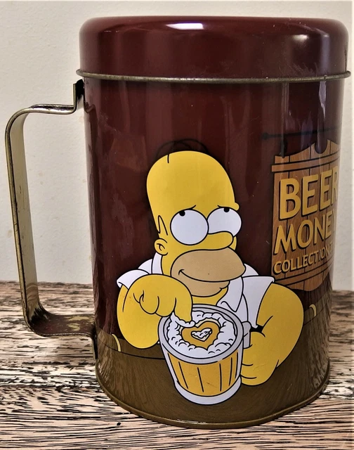 HOMER SIMPSON BEER Money Collection Tin Money Box Mug $13.45 - PicClick AU