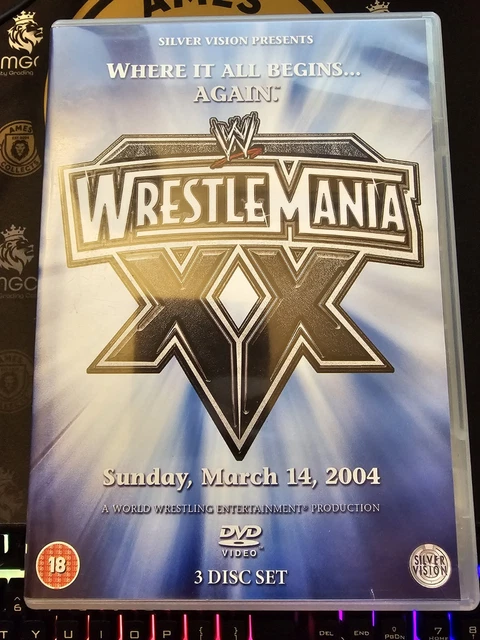 WWE WRESTLEMANIA XX DVD 3 Disc Silver Vision Set, March 14, 2004 £1.13 ...
