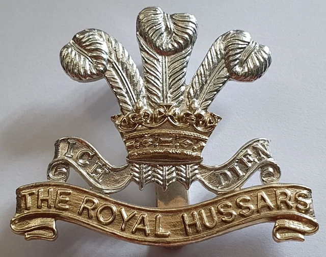 THE ROYAL HUSSARS Cap Badge Staybrite Anodised Aluminium - British Army ...