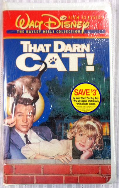 THAT DARN CAT! WALT DISNEY VHS Clamshell Hayley Mills Dean Jones 1965 ...