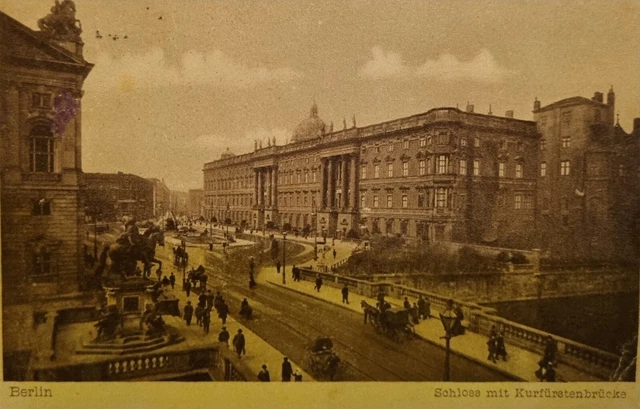 ALTE ANSICHTSKARTE, Postkarte, Berlin, Schloss mit Kurfürstenbrücke ...