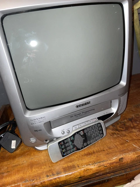ORION RETRO GAMING CRT TV VHS COMBO C. 1499SL TX FULLY WORKING + Remote ...