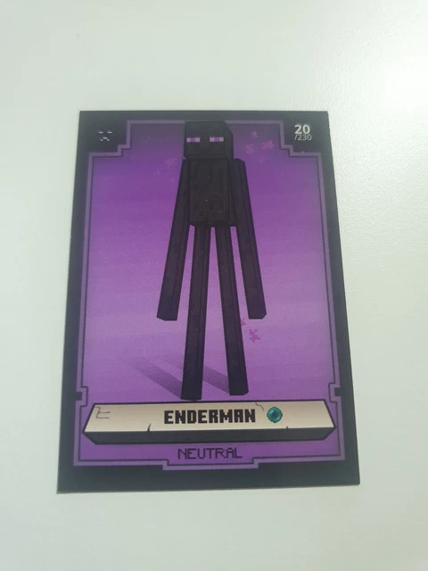 MINECRAFT PANINI ADVENTURE Mobs Card Enderman 20/230 £3.06 - PicClick UK