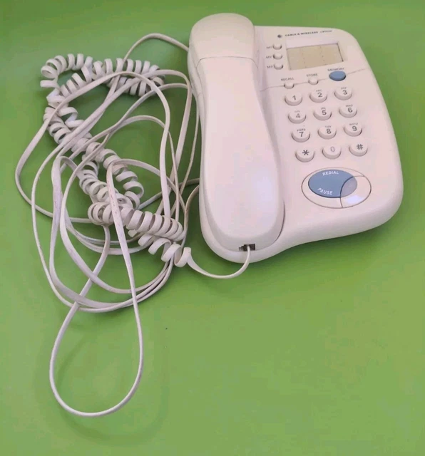 CABLE & WIRELESS CWP220 Corded Landline Phone Preowned Faded Condition ...