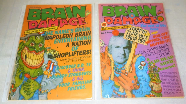 JOB LOT 13X Brain Damage Comics No's 1 to 13 (1989) UK Adult Bundle ...