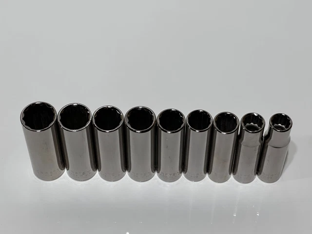 NEW CRAFTSMAN USA 9pc 1/2" Drive 12 Point Metric Deep Socket Set, G2 ...