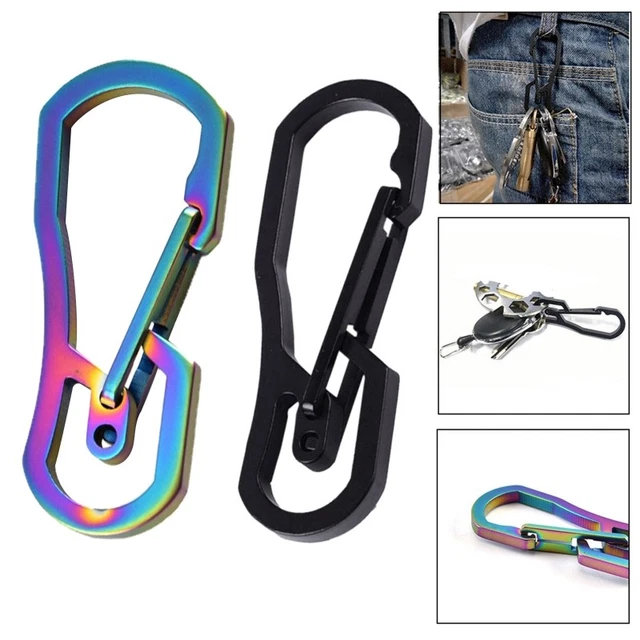 OUTDOOR CAMPING CLIP Backpack Clasps for Titanium Plating Carabiners ...