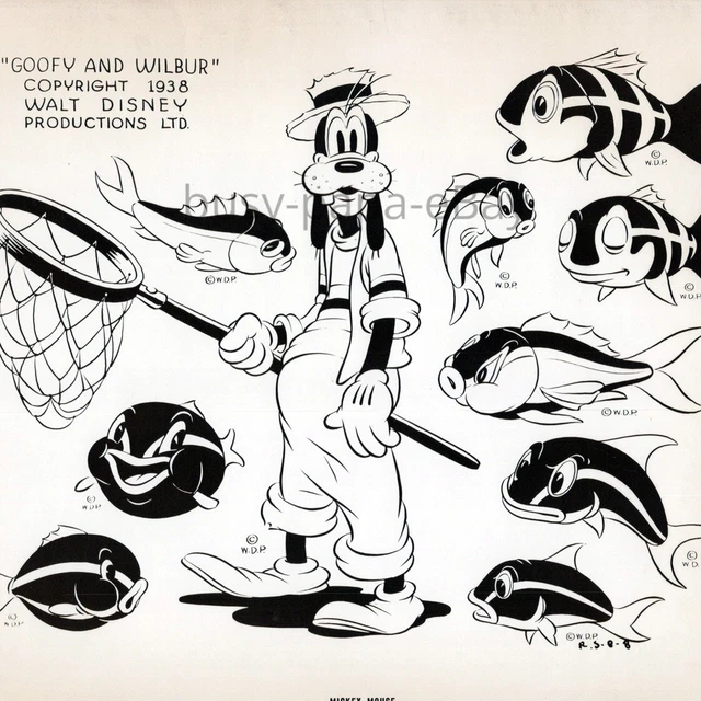 1939 GOOFY AND Wilbur Animated Mickey Mouse Walt Disney Cartoon Press ...