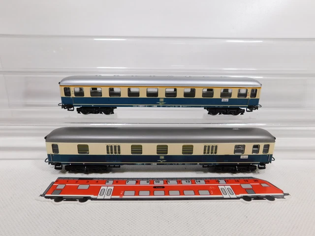 DM360-1# 2X PRIMEX Märklin H0 AC Tin Luggage/Passenger Car DB 4009 4197 ...