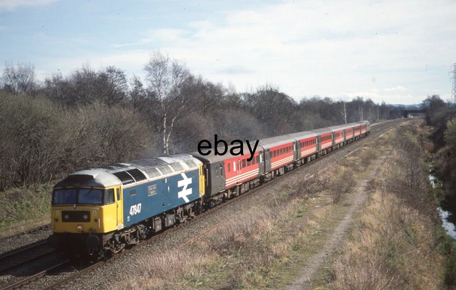 35MM RAILWAY SLIDE- BR Diesel Electric Loco Class 47. 47847 & 47815 ...