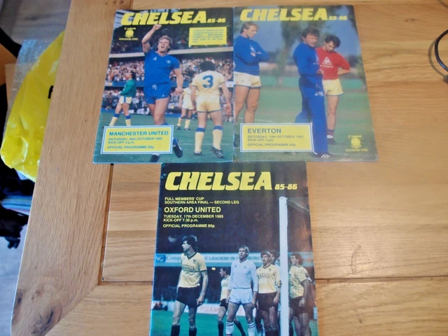 2 VINTAGE CHELSEA FC Match Day Programmes milk cup. 1985/86 £6.50 ...