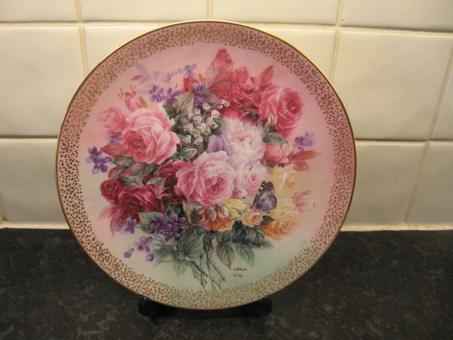 LENA LIU SHIMMERING Beauty Plate - Rose Fantasy - Bradford Exchange £7. ...