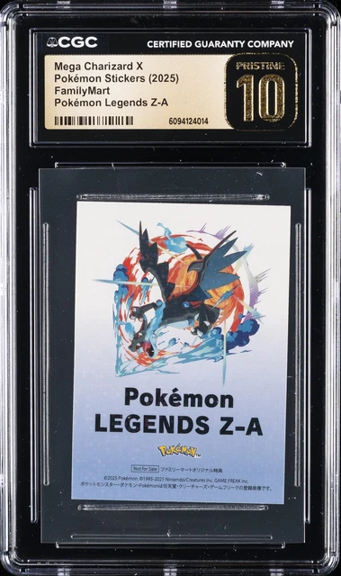 2025 POKEMON STICKERS Familymart Legends Mega Charizard X Cgc 10 ...