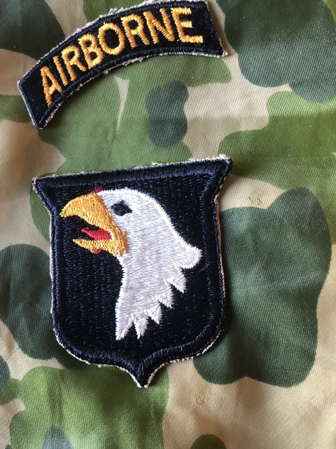 WW2 ORIGINAL AIRBORNE PARATROOPER 101st ABN DIV PATCH & TAB TYPE 4 NICE ...