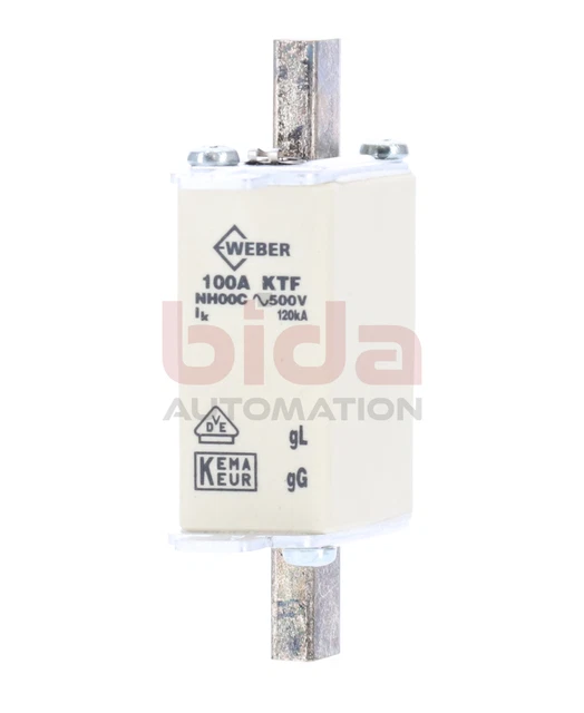 WEBER NH00C KTF-100A Sicherungseinsatz fuse insert 100A 500V EUR 12,00 ...