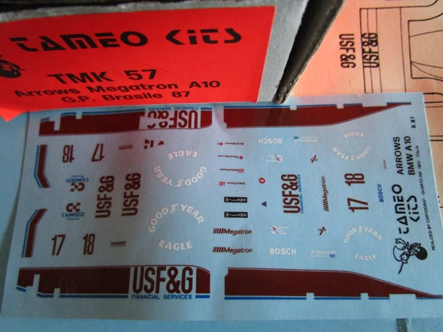 KIT À MONTER TAMEO F1 ARROWS MEGATRON A10 USF&G CHEEVER WARWICK BRESIL ...