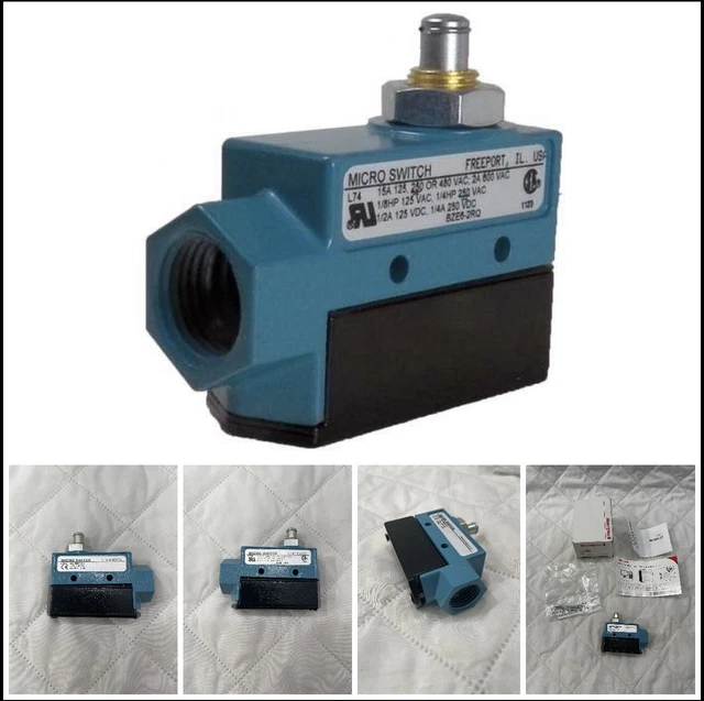 LIMIT SWITCH BZE6-2RQ Plunger, 1NC/1NO, 15A @ 600V AC, Actuator Micro ...