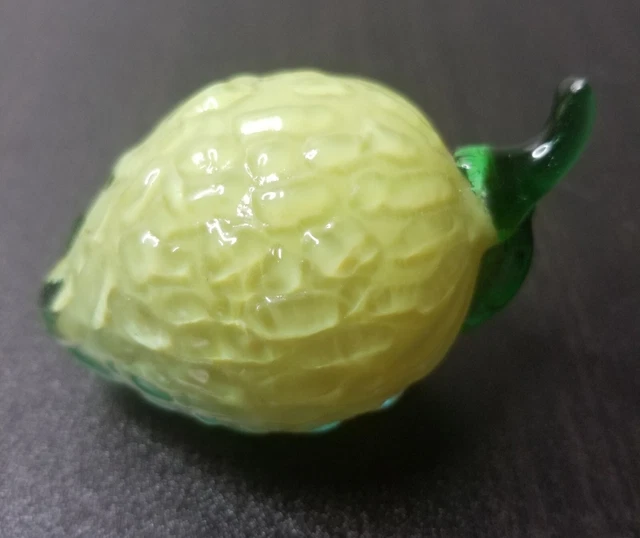 VINTAGE MURANO STYLE hand blown green lime art glass ornament ...