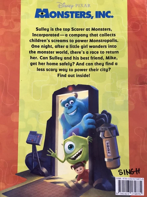 DISNEY PIXAR STORYBOOK. Monsters Inc. Ages 3+ $9.21 - PicClick AU