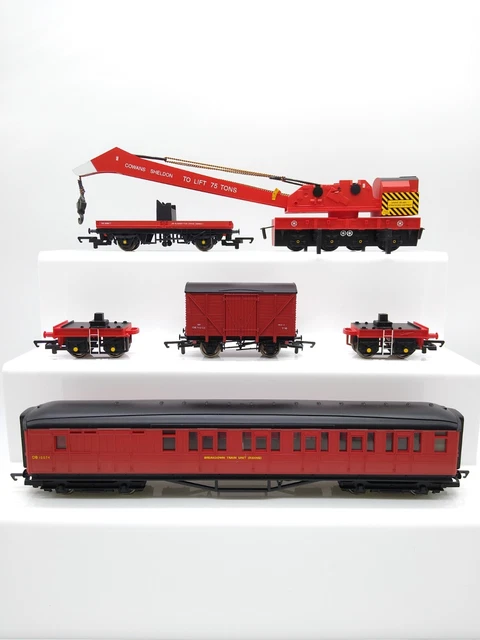 HORNBY OPERATING BREAKDOWN Crane Set & Vent Van & Brake Coach - (Unused ...