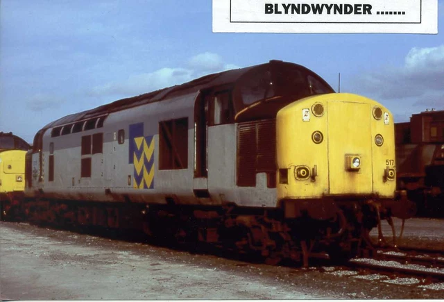 BRITISH RAILWAY PHOTOGRAPH CLASS 37 No 37517 AT ANCHOR YARD 17-4-1993 £ ...