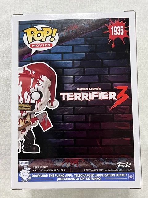 FUNKO POP! VINYL: Terrifier Art the Clown Hot Topic (Exclusive) #1672 £ ...