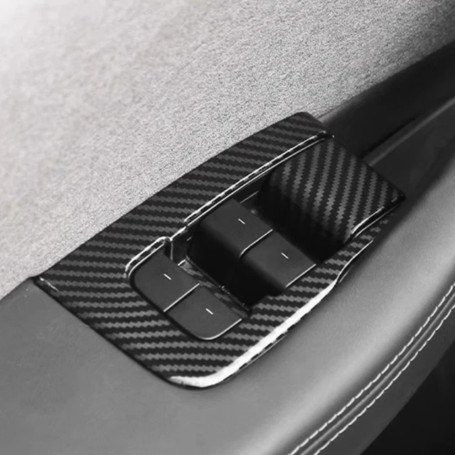 FOR TESLA MODEL Y Juniper 2025 2026 Carbon Look Inner Door Window ...