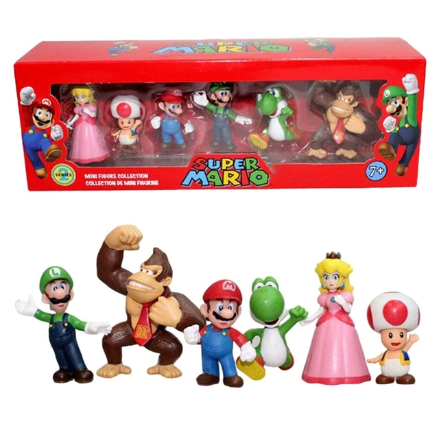 CUTE SUPER MARIO mini Figure Toys Doll Action Figures Collection Gift 6 ...