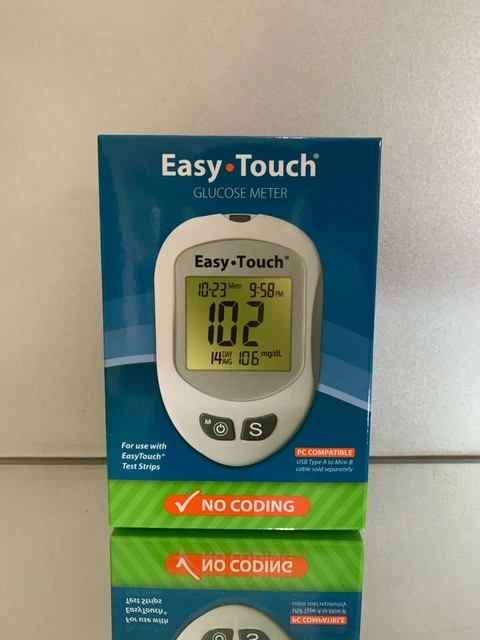 EASY TOUCH BLOOD Glucose METER KIT with 1 Lancing Device and 10 lancets ...