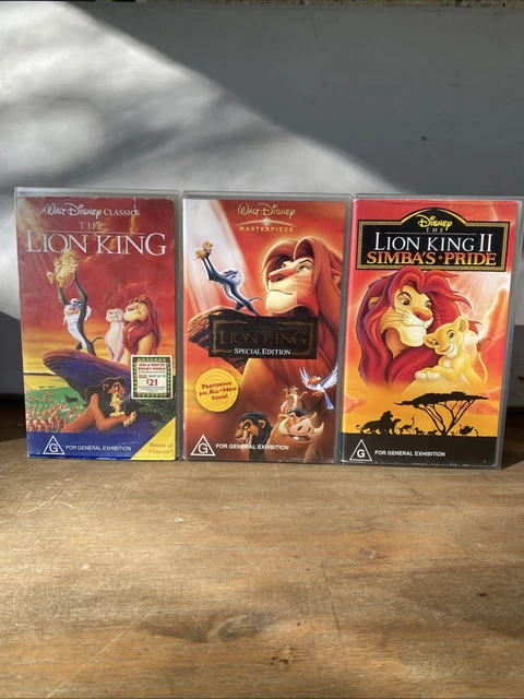 THE LION KING, The Lion King Special Edition & Simba’s Pride Disney VHS ...