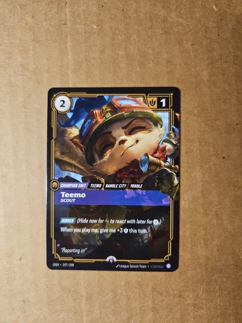 LEAGUE OF LEGENDS 2025 Riftbound English Teemo Promo Card 197/298 NM ...