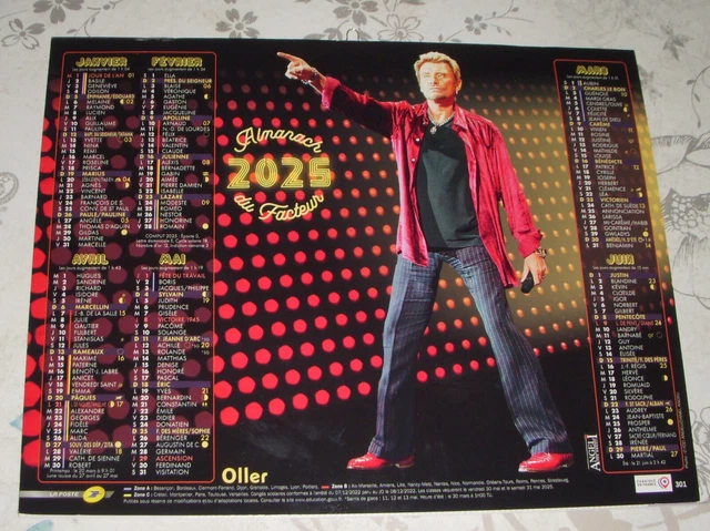 SOLDE - JOHNNY Hallyday - CALENDRIER 2025 EUR 8,99 - PicClick FR