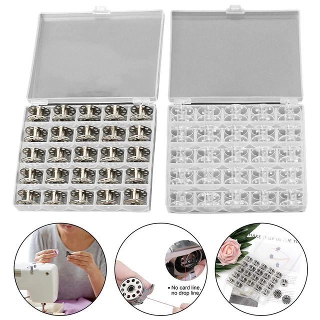 NEAT SEWING MACHINE Bobbin Storage Organizer Plastic or Metal Bobbin ...