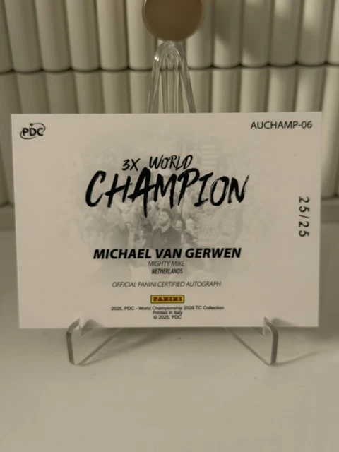 PANINI PDC WORLD Championship 2026 Michael Van Gerwen World Champion ...