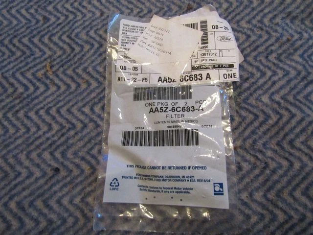 NOS FORD PARTE Número AA5Z-6C683-A Filtro Nuevo Original Ford EUR 7,75 ...