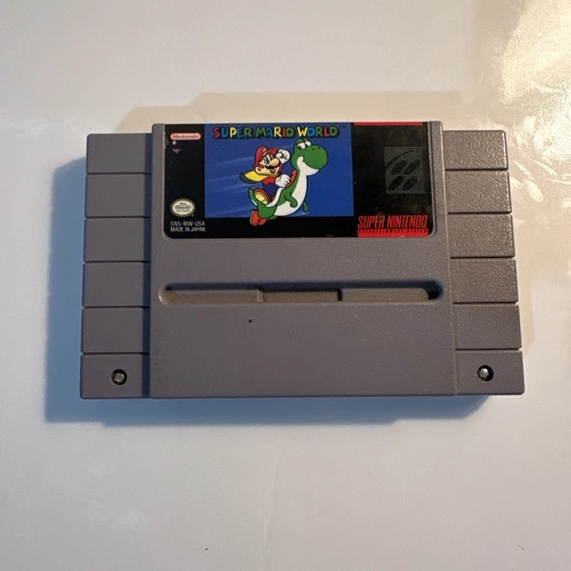 SUPER MARIO WORLD Super Nintendo SNES Platformer Retro Console Game ...