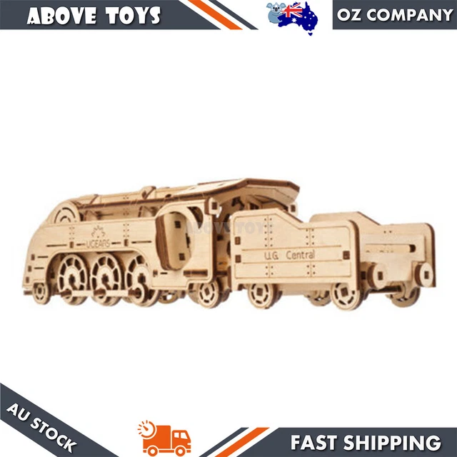 UGEARS MINI LOCOMOTIVE Train Wooden Mechanical Construction 3D Puzzle Model Kit $61.59 - PicClick AU