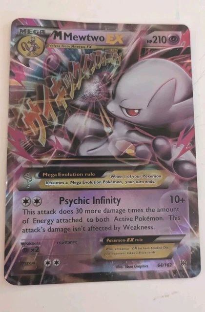 CARTE POKEMON - Mega Mewtwo EX - PSA 10 - 64/162 -Rare Art Full Holo ...